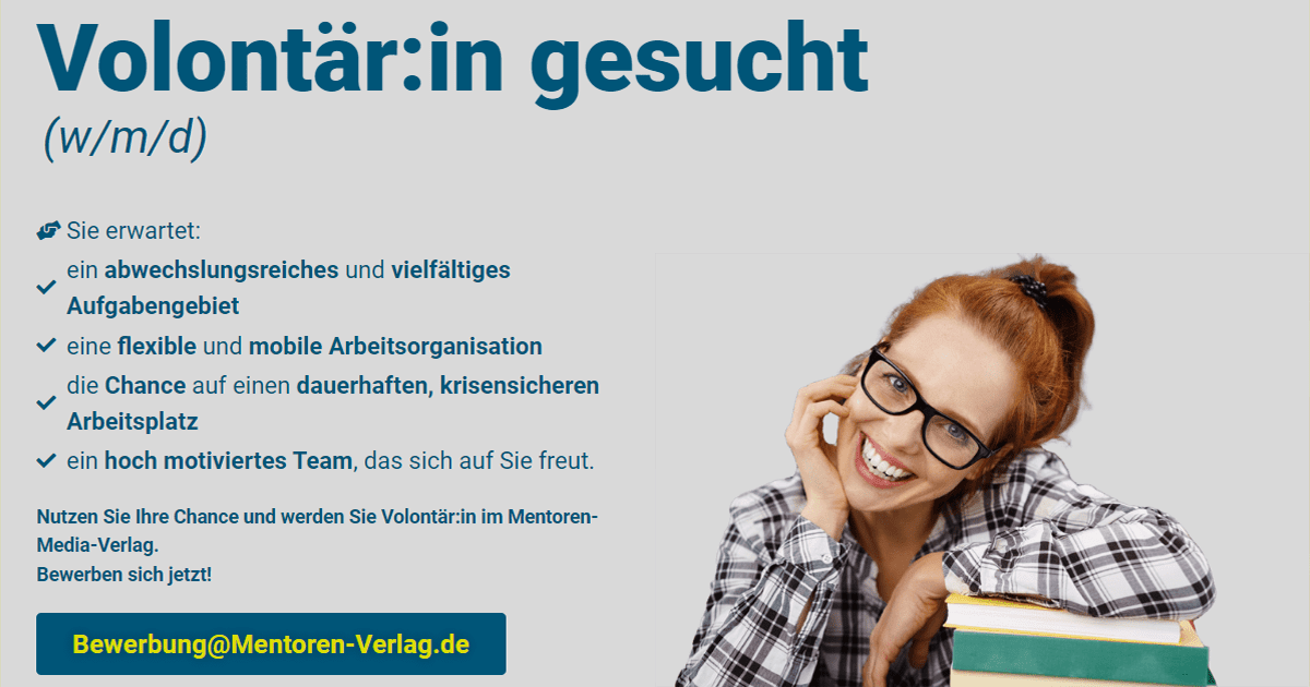 Volontär:in im Mentoren-Media-Verlag